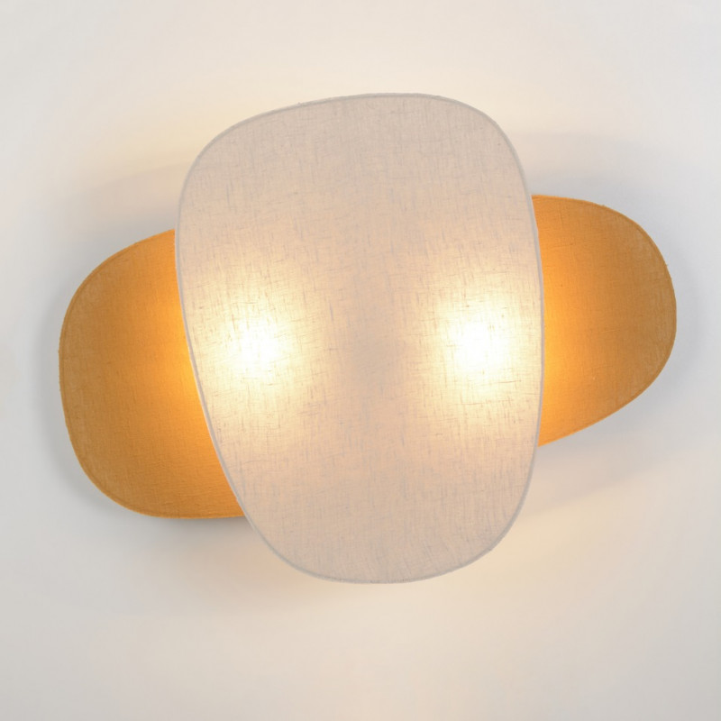 Applique Screen 70's 2L en lin - Market Set | Comptoir des Lustres