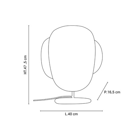 Lampe à poser Screen 70's en lin - Market Set | Comptoir des Lustres