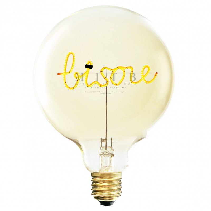 Ampoule LED à filament ambre Bisou Jaune - MITB | Comptoir des Lustres
