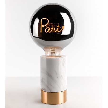 Pied de lampe Romance en marbre variateur - MITB | Comptoir des Lustres
