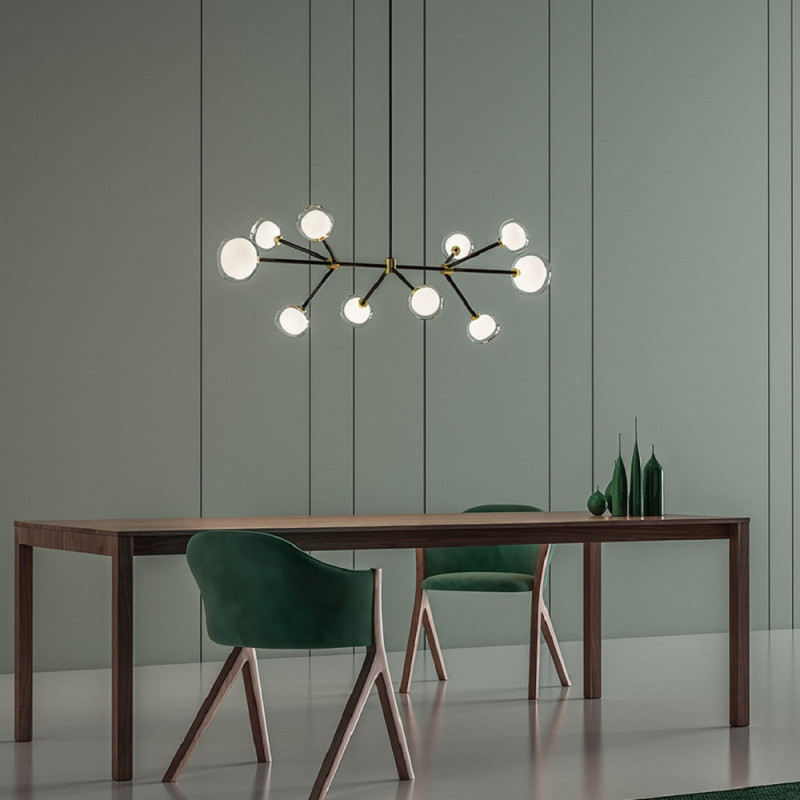 Lustre Nabila 552.10 Laiton 10 lumières - Tooy | Comptoir des Lustres