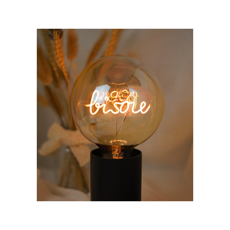 Ampoule LED à filament ambre Bisou Jaune - MITB | Comptoir des Lustres