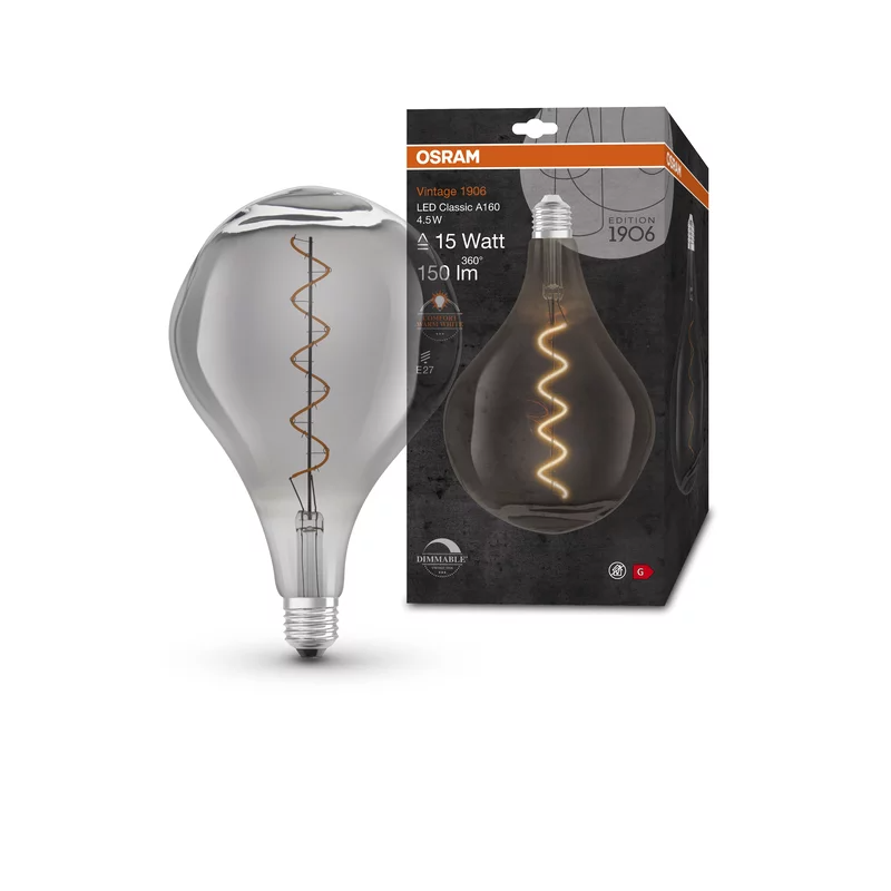 Ampoule LED filament Vintage Edition 1906 ET 165 15 Fumé OSRAM | Comptoir des Lustres