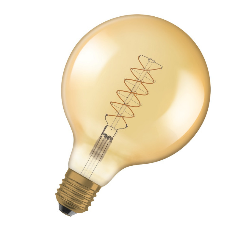 Ampoule Led Filament 7w Vintage Edition 1906 Globe 125mm Doré Osram