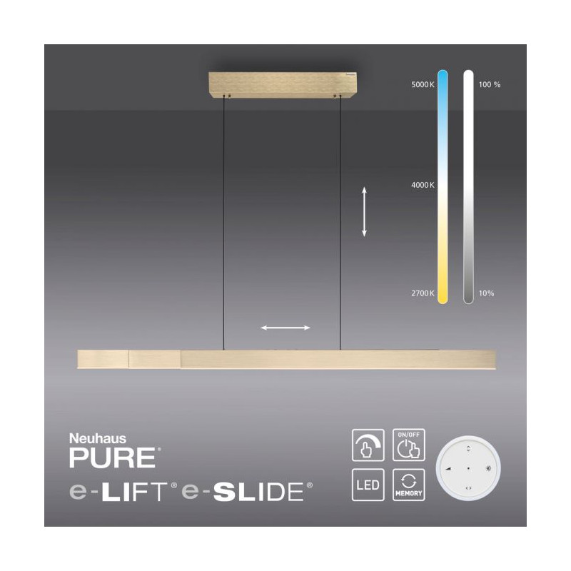 Suspension LED CCT Pure Moto-Rise télécommande - Paul Neuhaus ...