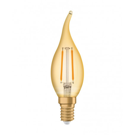 Ampoule LED filament Vintage Edition 1906 Flamme Coup de vent 2.5W Doré OSRAM | Comptoir des Lustres