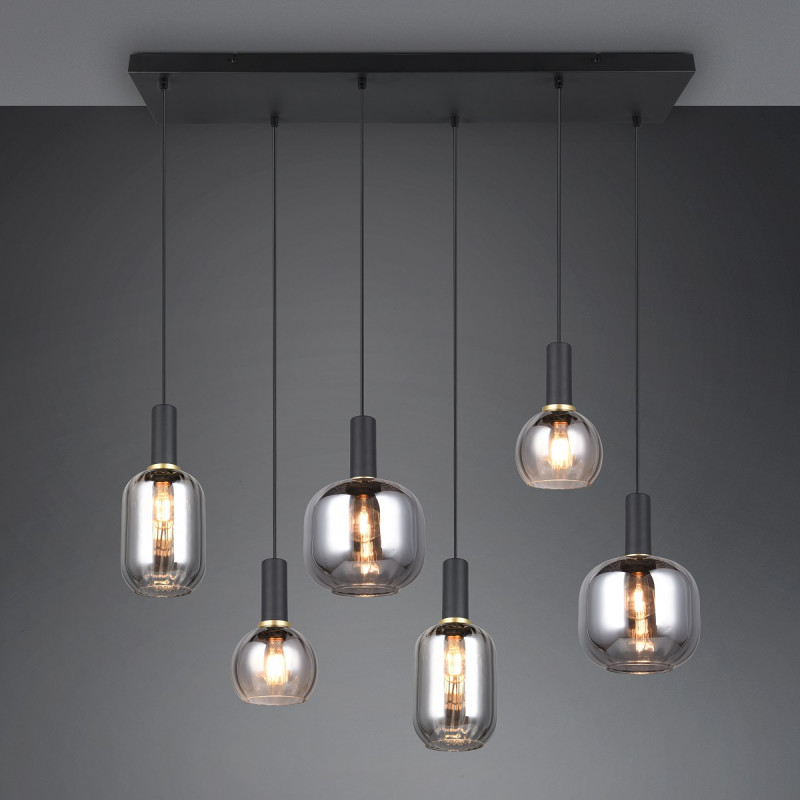Suspension Diva 6 lumières - Trio Lighting | Comptoir des Lustres