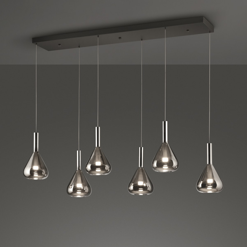 Suspension LED Cipera 6 lumières - Trio Leuchten | Comptoir des Lustres