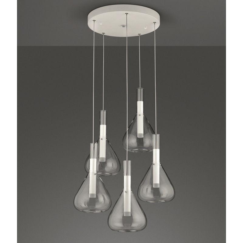 Suspension LED Cipera 5 lumières - Trio Leuchten | Comptoir des Lustres