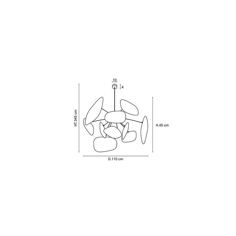 Suspension Screen 70's Lin Bouleau - Market Set | Comptoir des Lustres