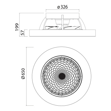 Ventilateur de plafond à LED Tibet Bois - Mantra | Comptoir des Lustres