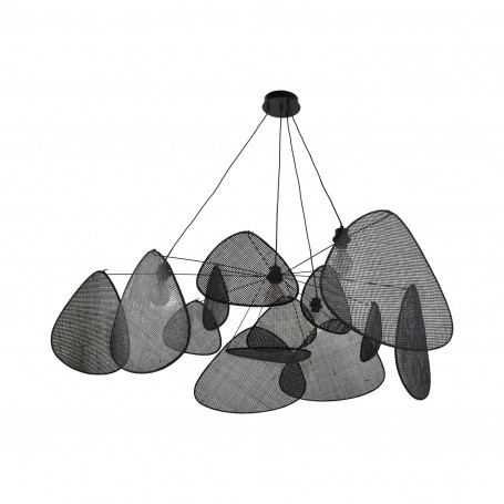 Suspension Screen XXL en cannage noir - Market Set | Comptoir des Lustres